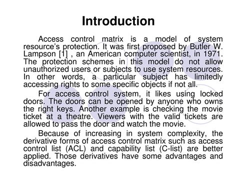 ppt access control matrix powerpoint presentation free download id