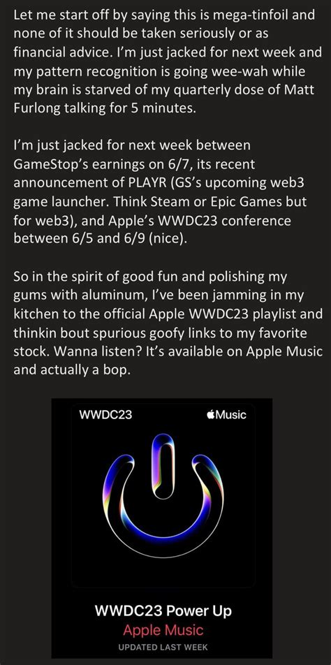 jamming to apple s wwdc23 power up playlist tinfoil karaoke before