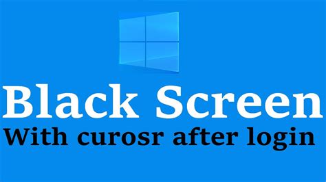 Windows 7 Black Screen With Cursor At Craig Alston Blog