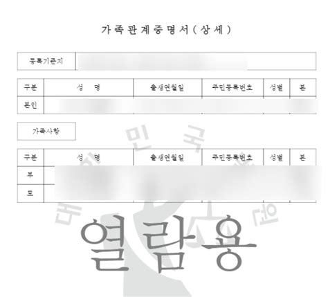 가족관계증명서 인터넷발급 방법 알아보자 일반 상세 특정 Ft 정부24 네이버 블로그
