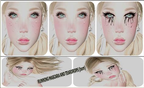 Second Life Marketplace Ccs Mesh Running Mascara And Teardrops Bom