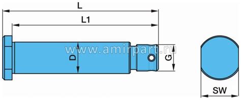 Шпилька M42x3/Ø60x285/SW70 BPW / BPW / Запчасти по прицепам / Каталог ...