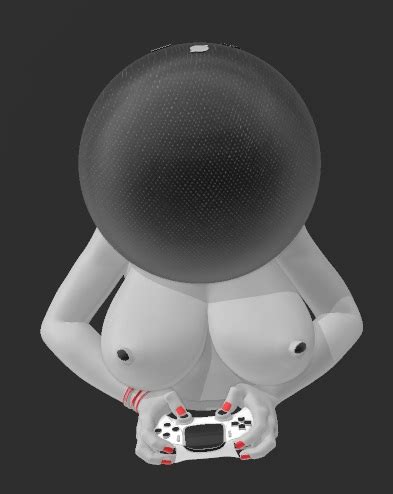 Suporte Alexa Echo Dot 4a e 5a Geração Gamer PS5 Girl Big Tits Versão 2 STL File for 3D