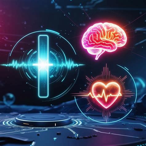 A Vibrant Brain With Sharp Neural Connections And A Pulsating Energy Bar With A Radiating Heart