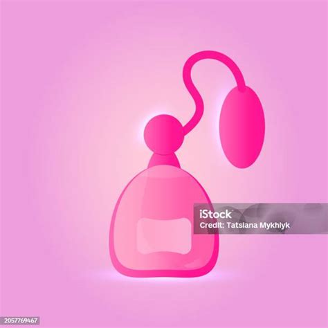 핑크 여성 향수 바비코어 스타일 벡터 일러스트 레이 션입니다 0명에 대한 스톡 벡터 아트 및 기타 이미지 0명 개인 장식품