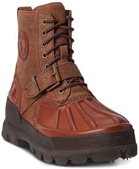 Polo Ralph Lauren Mens Oslo High Waterproof Leather And Suede Boot Macys