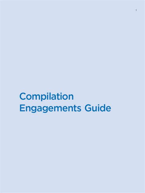 Compilation Engagement Guidlines And Checklists Pdf Accounting Audit