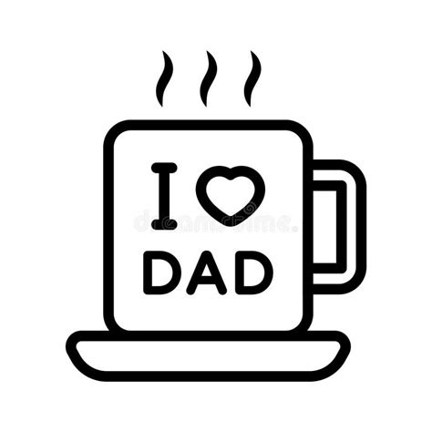 I Love Dad Icon Design Father Day Vector Ready For Premium Use Stock