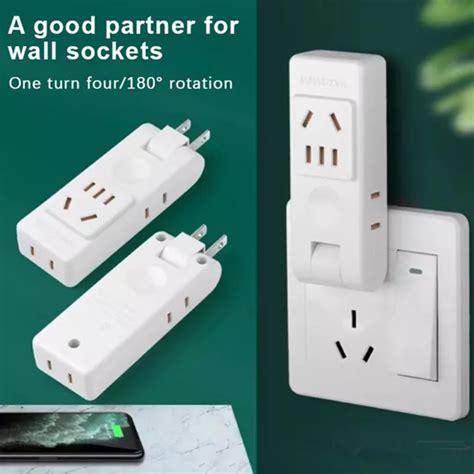 4 In 1 Us Electrical Socket Rotation Plug Adapter Wall Outlet Extension 5 81 Picclick Au