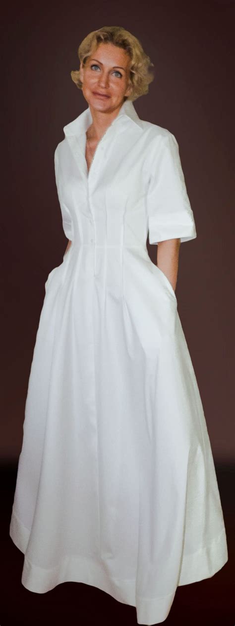 Белое платье рубашка из хлопка с пышной юбкой БЕЛОЕ ПЛАТЬЕ в интернет магазине на Ярмарке