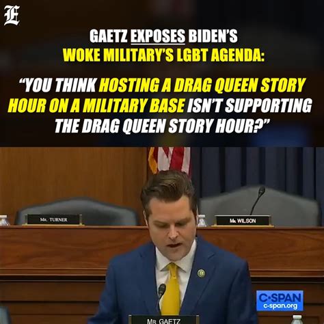 Gaetz Exposes Bidens Woke Militarys Lgbt Agenda Gaetz Exposes Biden
