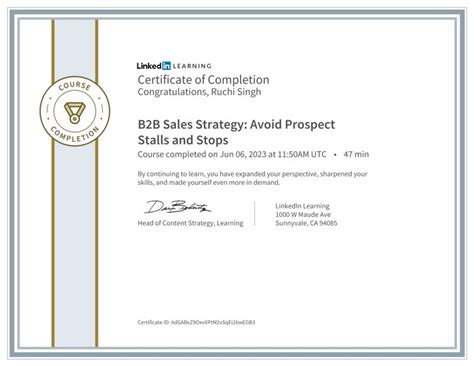 Ruchi Singh On Linkedin Certificate Of Completion