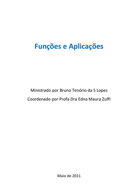 Funções E Aplicações Docsity