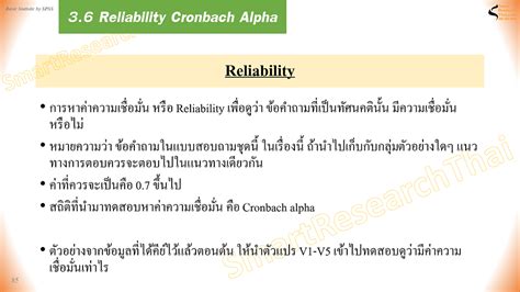 Reliability Cronbach Alpha
