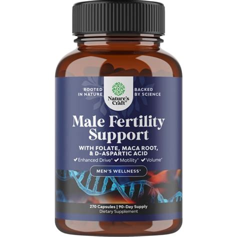 Natures Craft Mens Fertility Support With Folate Maca Root And D
