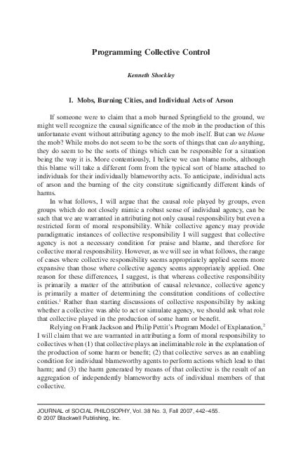 Pdf Programming Collective Control