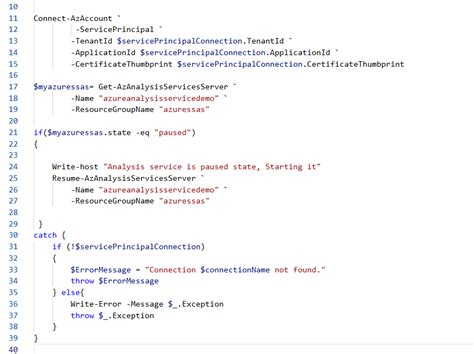 Azure Automation Automate Pause And Resume Of Azure Analysis Services