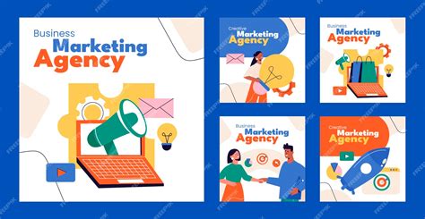 Free Vector Marketing Agency Template Design