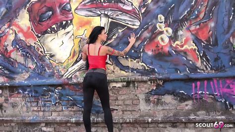 Skinny Face Tattoo Mina Talk To Public Fuck At Real Street Agent