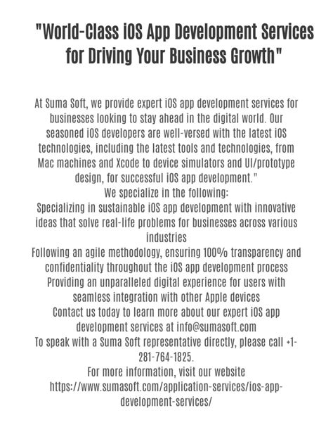 Ppt World Class Ios App Development Services For Driving Your Business Growth Powerpoint