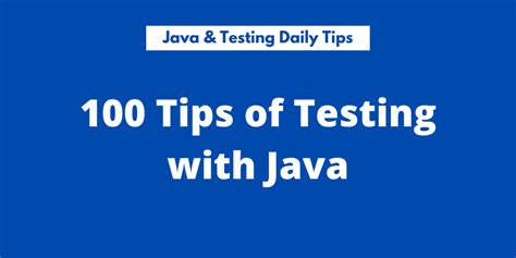 Github Eliasnogueira100 Tips Testing Java List Of 100 Tips For