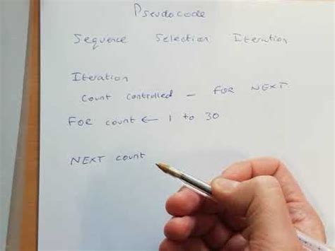 PSEUDO CODE Iteration Count Controlled Loops FOR NEXT LOOP YouTube