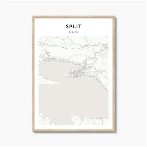 Split Map Poster Split Map Print Split Travel Wall Art Split Personalized Map Croatia Etsy