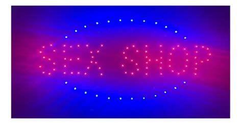 Painel De Led Letreiro Luminoso Placa Sex Shop V Parcelamento Sem Juros