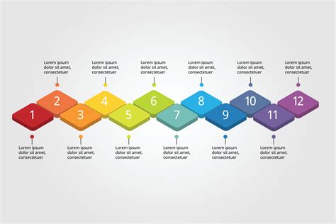 Curve Square Chart Of Month Timeline Template For Infographic For Presentation For Element