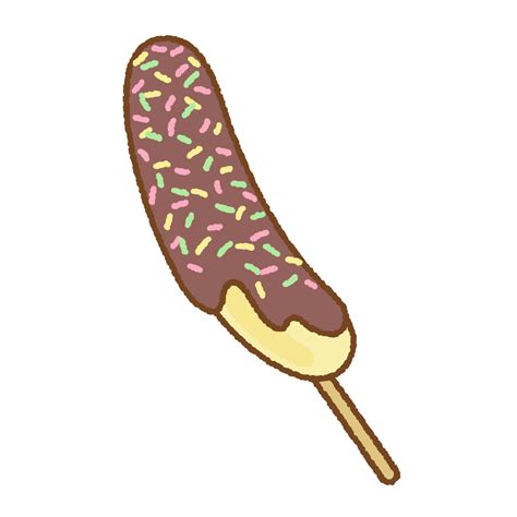チョコバナナのイラスト 商用okの無料イラスト素材サイト ツカッテ