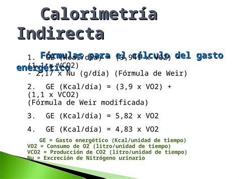 PPT Interpretacion de la calorimetría indirecta DOKUMEN TIPS