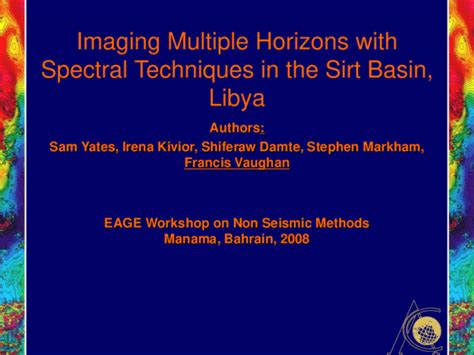 pdf imaging multiple horizons with spectral techniques in the sirt