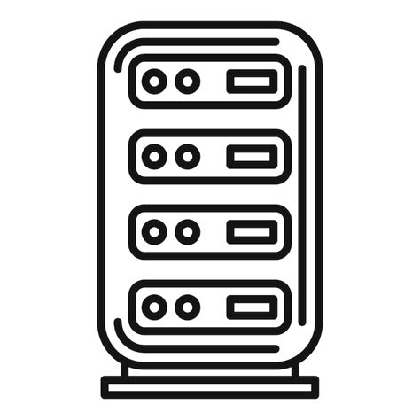 Premium Vector Line Art Illustration Of Server Rack