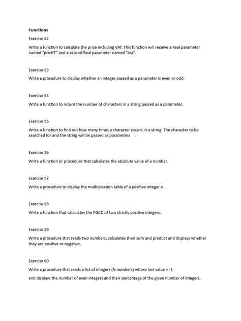 Functions Pdf