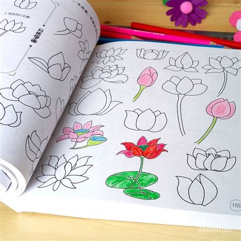 coloring book m简笔画5000例l宝宝涂色本画鸦书儿童学画画绘画涂画本图画册填色 4IT1 Shopee Malaysia