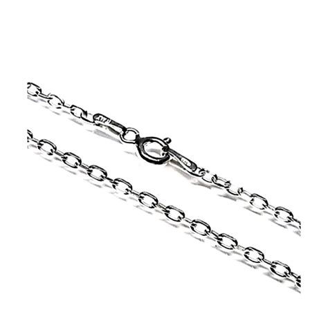 Cadena Plata Ley 925m 45cm Modelo Forzada Lisa Brillo Cierre Reasa