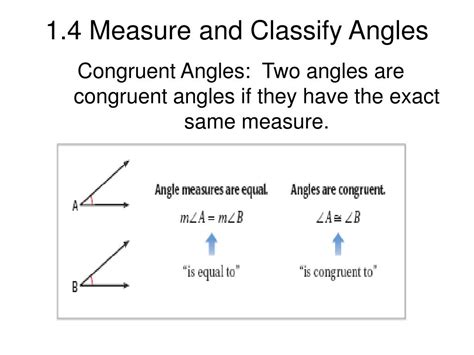 Ppt 1 4 Measure And Classify Angles Powerpoint Presentation Free Download Id 3326054