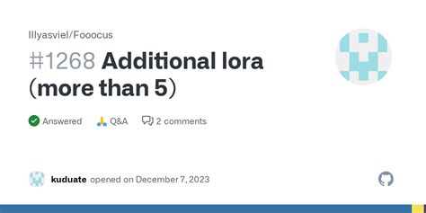 Additional Lora More Than Lllyasviel Fooocus Discussion