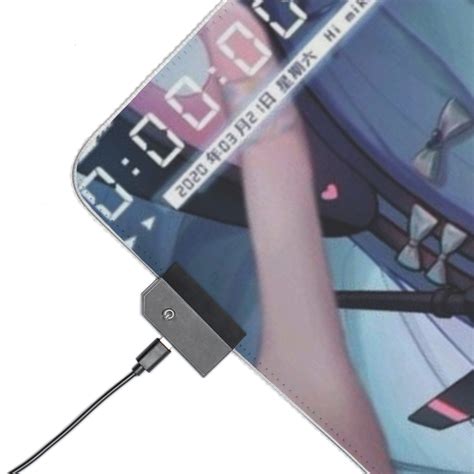 Led Hatsune Miku Mousepad Gaming Mousepad Large Desk Mat Anime Mouse