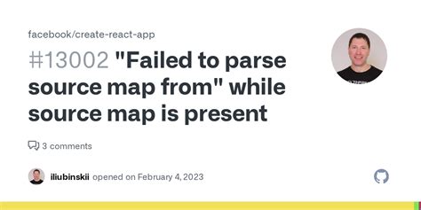 Failed To Parse Source Map From While Source Map Is Present · Issue