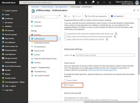 create azure ad application