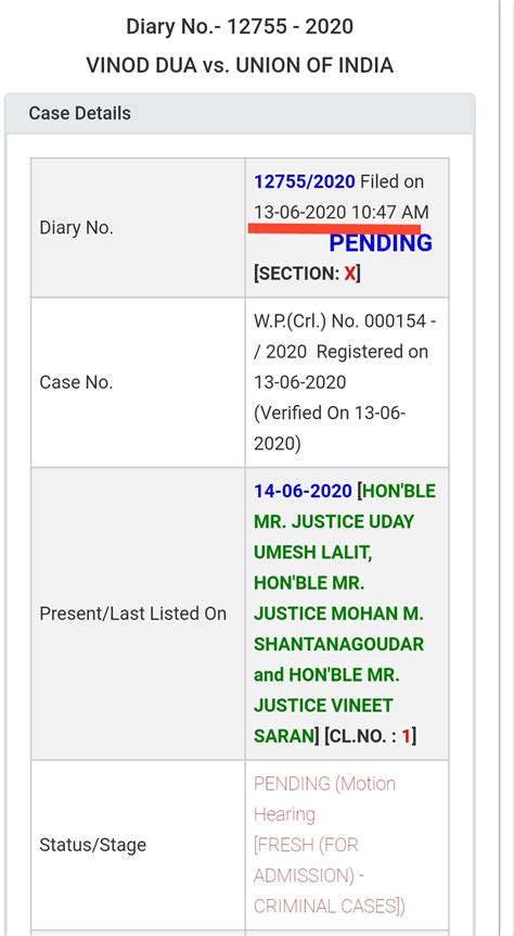 Vinod Duas Petition For Quashing Of The Sedition Case Against Him In
