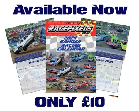 2024 Racepixels Banger Racing Calendar Large Format A3 Page Per Month