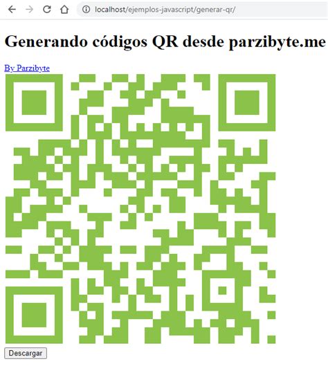 Generar C Digos Qr Con Javascript Parzibyte S Blog
