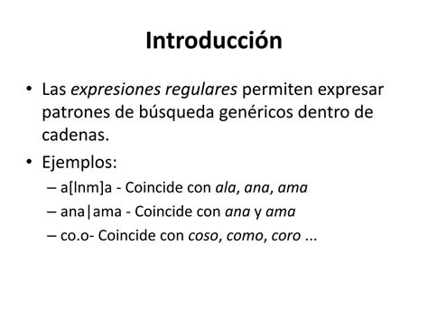 Expresiones Regulares