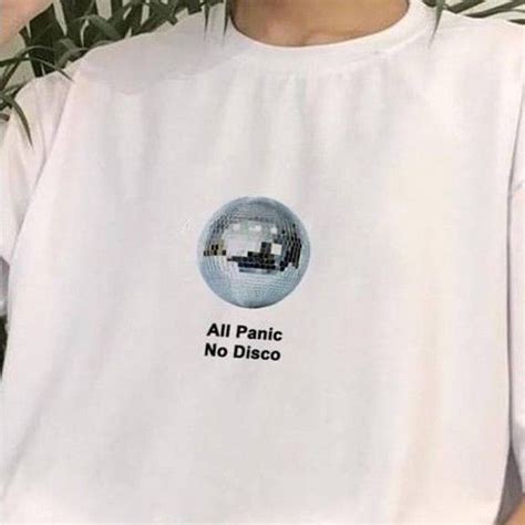 Fast Fashion Shirts All Panic No Disco T Shirt Color White Size