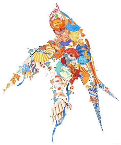 燕子插画风格插画设计作品 设计人才灵活用工 设计dna