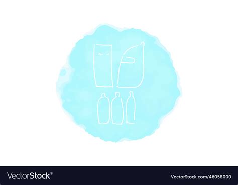 Handwritten Simple Icon Daily Necessities Vector Image