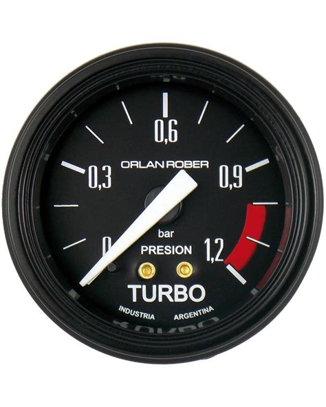 Reloj Presion Agua Turbo 52mm Negro 12v