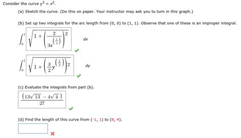 Solved Consider The Curve Y3 X2 A Sketch The Curve